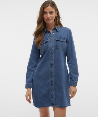 Vero Moda Jeanskleid VMJENNIE LS SHORT DENIM DRESS GA NOOS