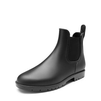 Dream Pairs Bottes de Pluie pour Hommes Botte Chelsea Classique Chaussures L&eacute;g&egrave;res et Adh&eacute;rentes Doublure Confortable et Antid&eacute;rapant SDRB2401M-E,Size 45,Noir,SDR