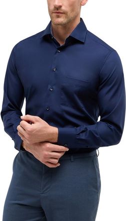 Eterna Male Original Shirt MODERN FIT 42_H_1/1, 1/1, Navy