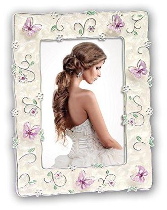 ZEP S.r.l P746 Collection Love Miro Cadre Photo Metal Blanc/Argent/Violet 10 x 15 cm