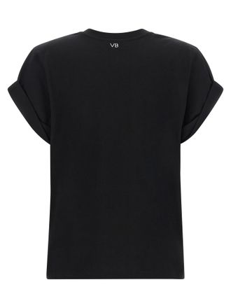 Victoria Beckham Womens Black Cotton T-Shirt