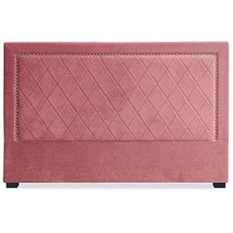 Menzzo Meghan Kopfteil Bett 180cm mit Samtbezug Rosa