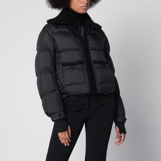 Moncler Schwarze kurze Ski-Daunenjacke