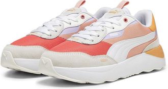 Puma Runtamed Plateau-Sneaker f&uuml;r Damen, Poppy Pink Puma White Electric Blush Warm White, 36 EU