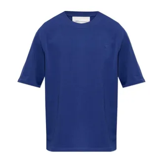 Ami Homme, Tops, Bleu, Taille: XL T-shirt &agrave; logo