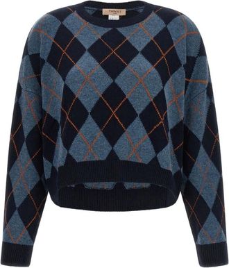 Twinset Pull en maille jacquard m&eacute;lang&eacute; laine - Femme - Pulls - Multicolore - Taille: 40/42 FR
