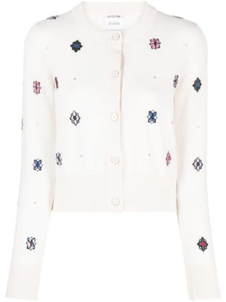 Barrie cardigan en maille intarsia - Tons neutres