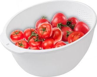 Generic Bol de lavage de riz - Bol &agrave; riz, passoire combin&eacute;e de bol de cuisine | Tamis de nettoyage de riz multifonctionnel de qualit&eacute; alimentaire pour nettoye