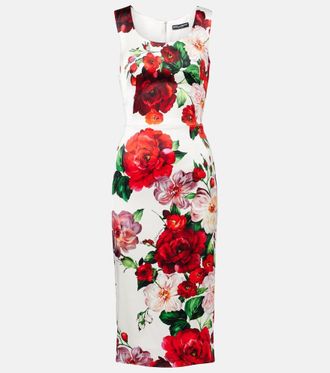 Dolce & Gabbana Robe midi à fleurs