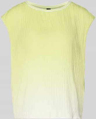 Marc Cain Bluse mit Strukturmuster und Rundhalsausschnitt