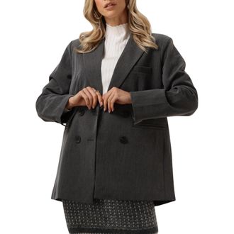 Y.A.S Dunkelgraue Oversized-Blazer - - Jackets - Damen - Grau - XL