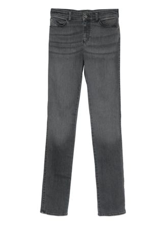 Emporio Armani Straight-Leg-Hose mit Logo - Grau