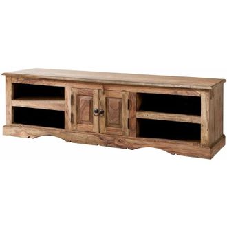 Massivmoebel24 TV-Board Sheesham 150x45x45 grau ge&ouml;lt leeds 48
