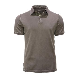 Fedeli Granit Kurzarm-Poloshirt - - Tops - Herren - Braun - L