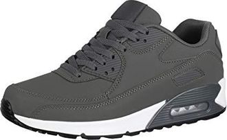 Elara Chaussures de Sport Hommes Baskets Chunkyrayan MEL0393 Grau-Weiss-40