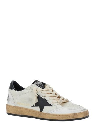 Golden Goose Womens Low-Top Sneakers Ballstar White Leather Goat Trainers