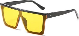 Generic Lunettes De Soleil &Agrave; Monture Large For Hommes Et Femmes, Id&eacute;ales For La Conduite En Ext&eacute;rieur Les Vacances. D&eacute;coratives(Yellow)