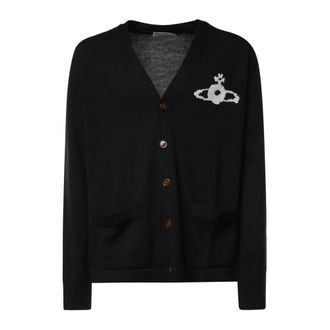 Vivienne Westwood Alex Orb-Motiv V-Ausschnitt Cardigan - - Knitwear - Herren - Schwarzk - XL