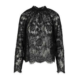 Self Portrait Pf26 Spitzenbluse - - Blouses & Shirts - Damen - Schwarzk - M
