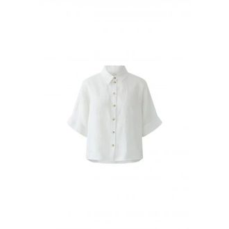 Oui Femme, Blouses et Chemises, Blanc, Taille: 42 FR Blouse d&eacute;t&eacute; en lin
