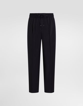 Dolce & Gabbana Jogginghose Aus Flanell - Mann Hosen Und Shorts Blau 50