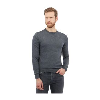 Brooks Brothers Merino Woll Pullover mit Rundhalsausschnitt - - Knitwear - Herren - Grau - XL