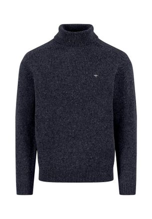 Fynch-Hatton Rollkragenpullover im Strick-Look meliert