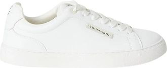 Trussardi Femme, Chaussures, Blanc, Taille: 37 EU Baskets en cuir