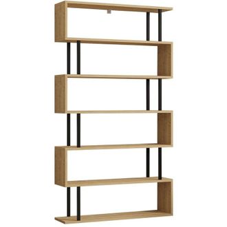 Calicosy Calicosy - Etag&egrave;re 7 tablettes d&eacute;cor ch&ecirc;ne saphir L90 cm - Hector