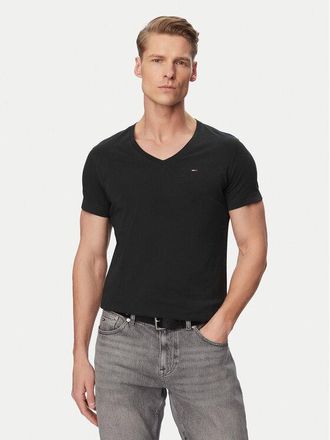 Tommy Jeans T-Shirt DM0DM04410 Schwarz Regular Fit