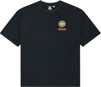 Deus Homme, Tops, Noir, Taille: M Strata Tee