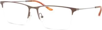 Emporio Armani lunettes de vue à monture rectangulaire - Marron