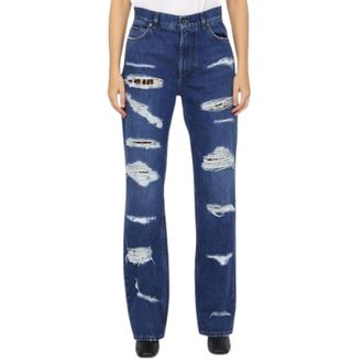 Dolce & Gabbana Distressed Gerades Jeans - - Jeans - Damen - Blau - S