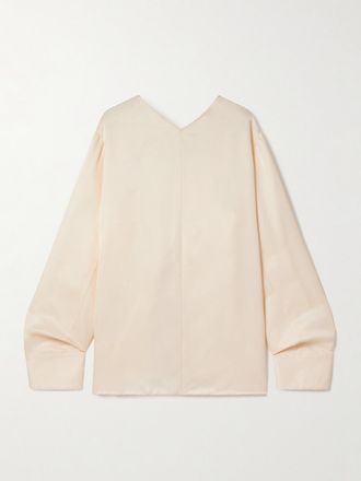 Khaite Haut Dos Ouvert En Satin Durion - Crème