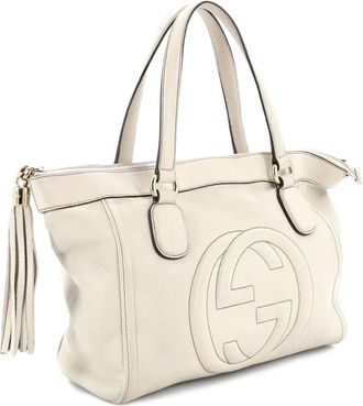 Gucci Soho Zip Leather Small tote bag - Nude