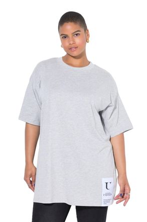 STUDIO UNTOLD Damen große Größen Übergrößen Plus Size T-Shirt, Oversized, Saumpatch, Halbarm grau Melange 46+ 843557123-46+