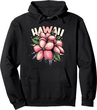 Hawaiian Dreams Hawaii Plumeria Frangipani Blume Maui Kauai Aloha Surfer Pullover Hoodie