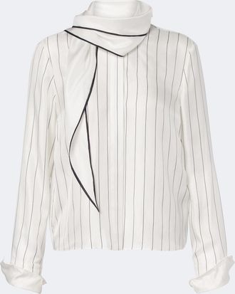 Dorothee Schumacher Bluse Stripes With A Twist aus Seiden-Twill