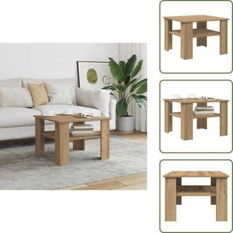 vidaXL vidaXL Couchtisch Artisan-Eiche 60x60x42 cm Holzwerkstoff