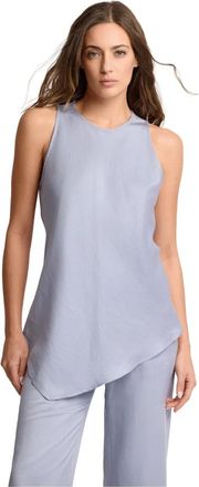 Kocca Femme, Tops, Bleu, Taille: 44 FR Angled Hem Vest Top