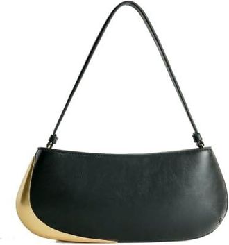 Generic NYSBH Sac &agrave; bandouli&egrave;re en m&eacute;tal avec poign&eacute;e sur le dessus, style quotidien, Noir