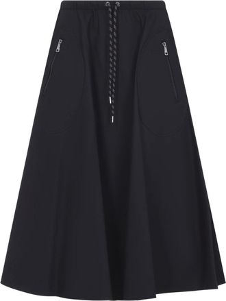 Moncler Femme, Jupes, Bleu, Taille: 36 FR Jupe Cordon de Serrage