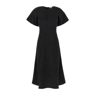 Michael Kors Femme, Robes, Noir, Taille: 42 FR Crepe Roma-Knit Midi Dress
