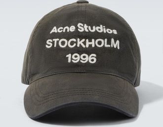 Acne Studios Bestickte Baseballcap aus Baumwolle