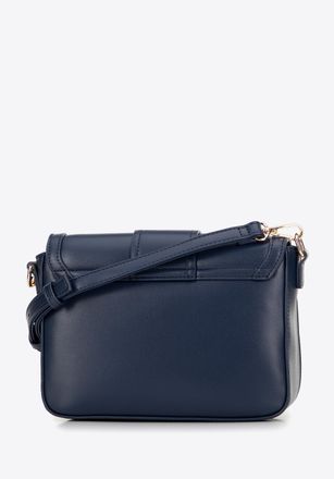 Wittchen Damen-Umh&auml;ngetasche aus Kunstleder mit Logo, marineblau