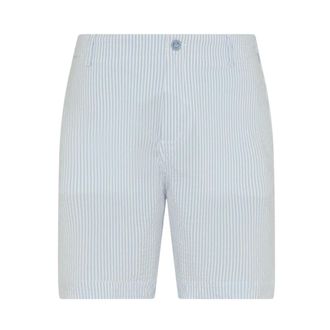 Vilebrequin Homme, Shorts, Bleu, Taille: M Shorts Bermuda en Coton Stretch Rayures Seersucker
