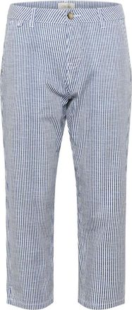 Cream Femme, Pantalons, Bleu, Taille: 42 FR Pantalon Capri Twill Bleu Straight-Leg