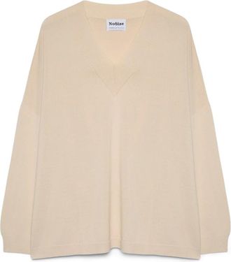 Fiorella Rubino Femme, Pulls, Beige, Taille: 40/42 FR Pull en maille fine &agrave; col en V