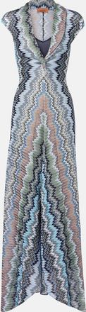Missoni Maxikleid aus H&auml;kelstrick