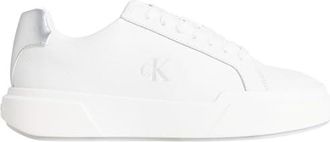 Calvin Klein 8719965074583 LTH MET YW0YW01948 Chaussures Basses &agrave; Lacets pour Femme, Blanc (Bright White/Argent), 38 EU, Blanc Brillant et argent&eacute;, 38 EU